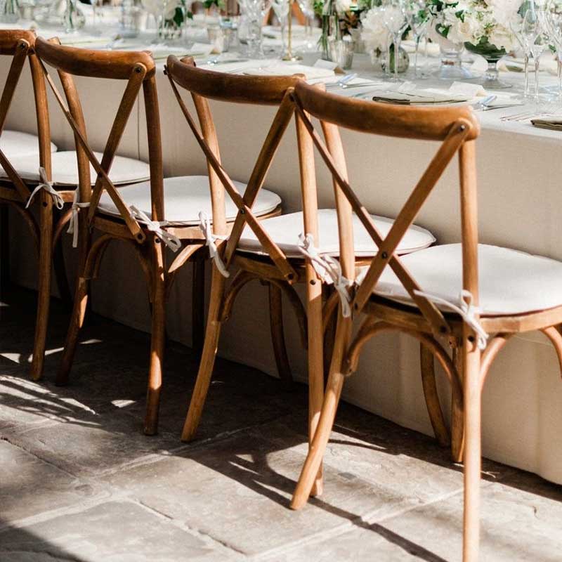 Wood Crossback Chairs - RM Rentals LLC